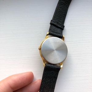 Lucida | Accessories | Rare Vintage Black Gold Lucida Watch | Poshmark